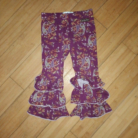 Matilda Jane | Bottoms | Matilda Jane Girls 4t Purple Floral Ruffle ...